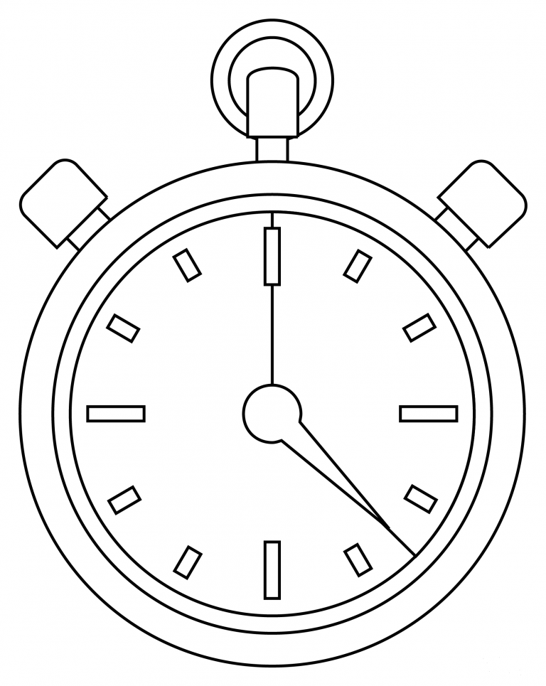 Stopwatch coloring page - ColouringPages