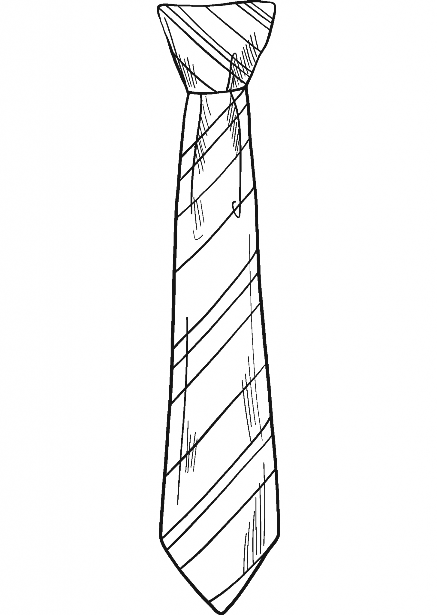Striped Tie coloring page - ColouringPages