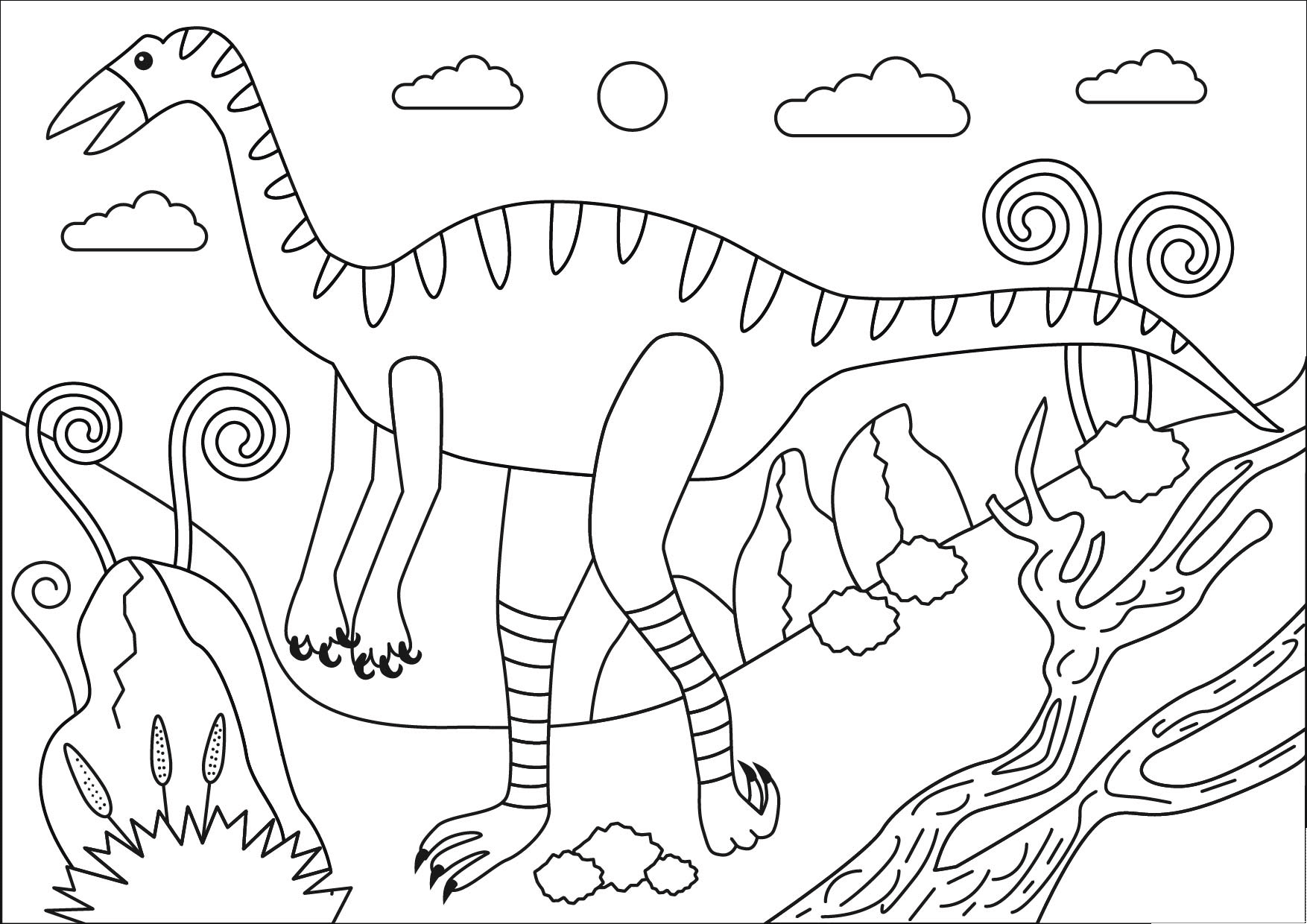 Struthiomimus coloring page - ColouringPages