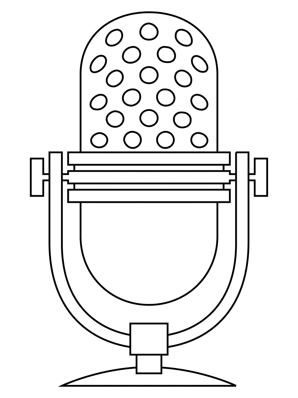 Studio Microphone coloring page - ColouringPages