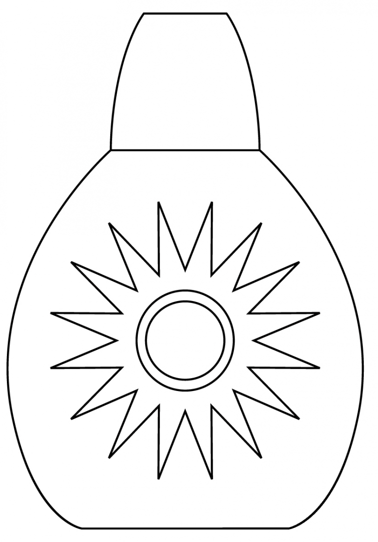 Sunscreen coloring page - ColouringPages