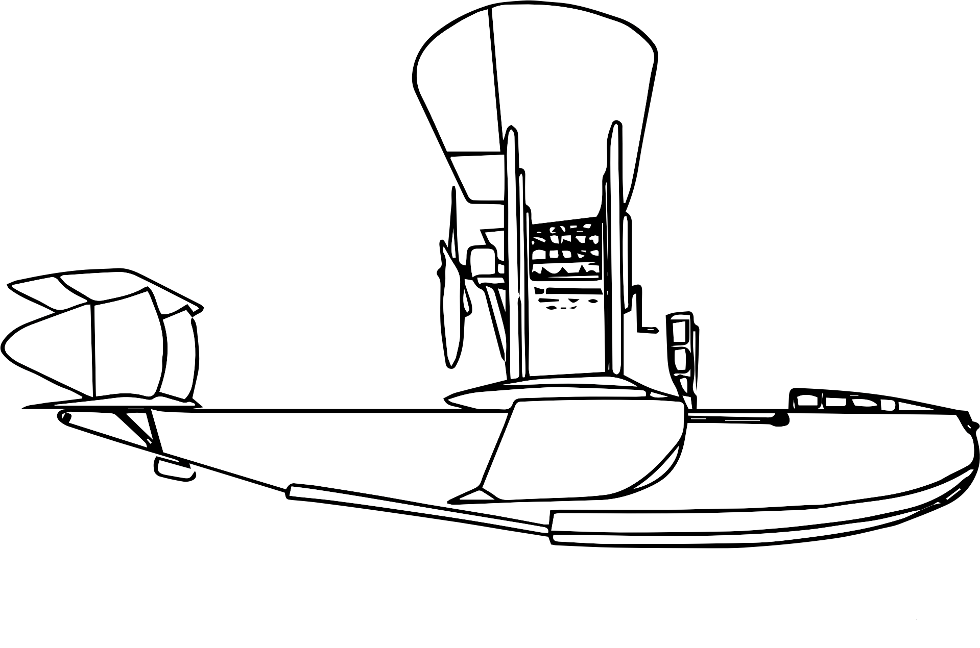 Supermarine Channel Seaplane coloring page - ColouringPages