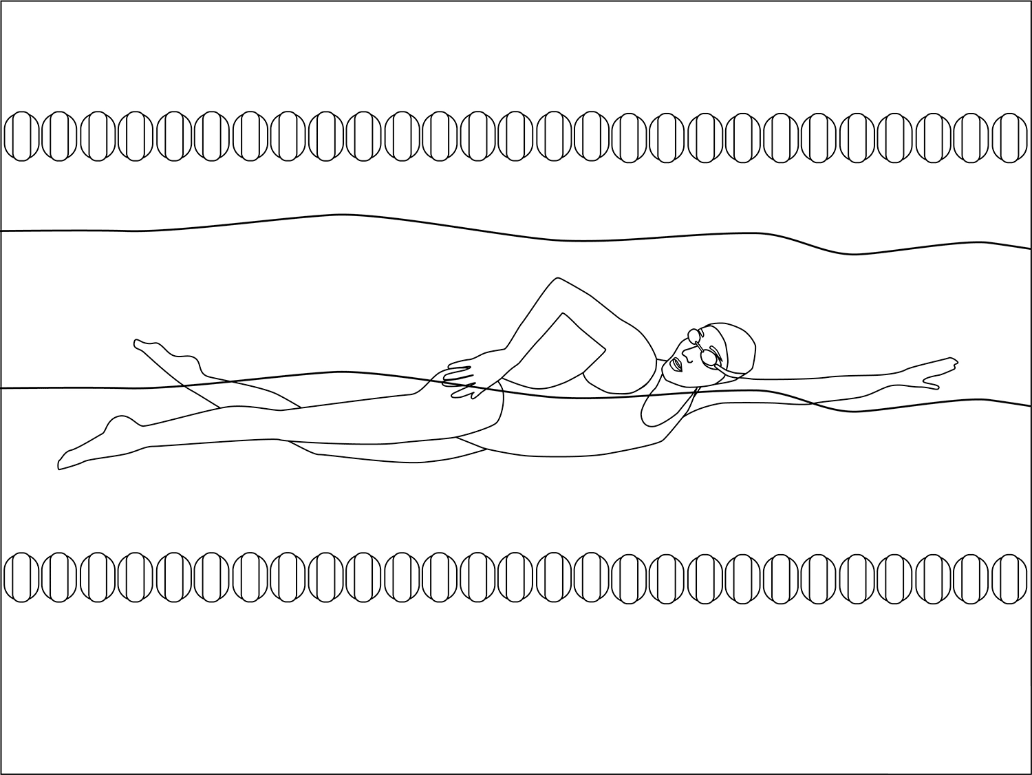 Swimming coloring page - ColouringPages