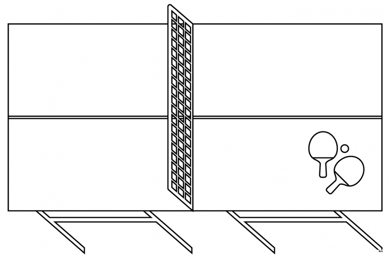 Table Tennis Table coloring page - ColouringPages