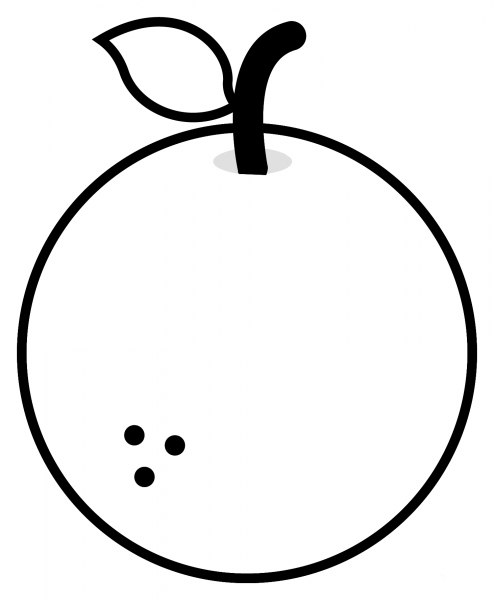 Tangerine Emoji coloring page - ColouringPages