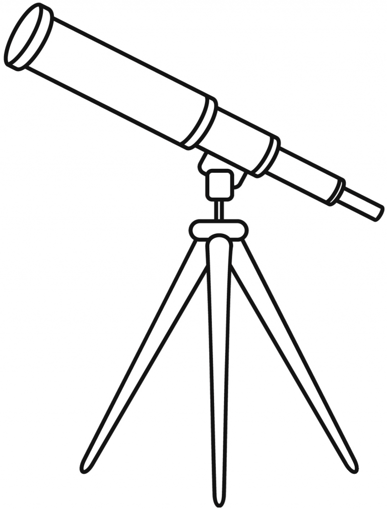 Telescope coloring page - ColouringPages