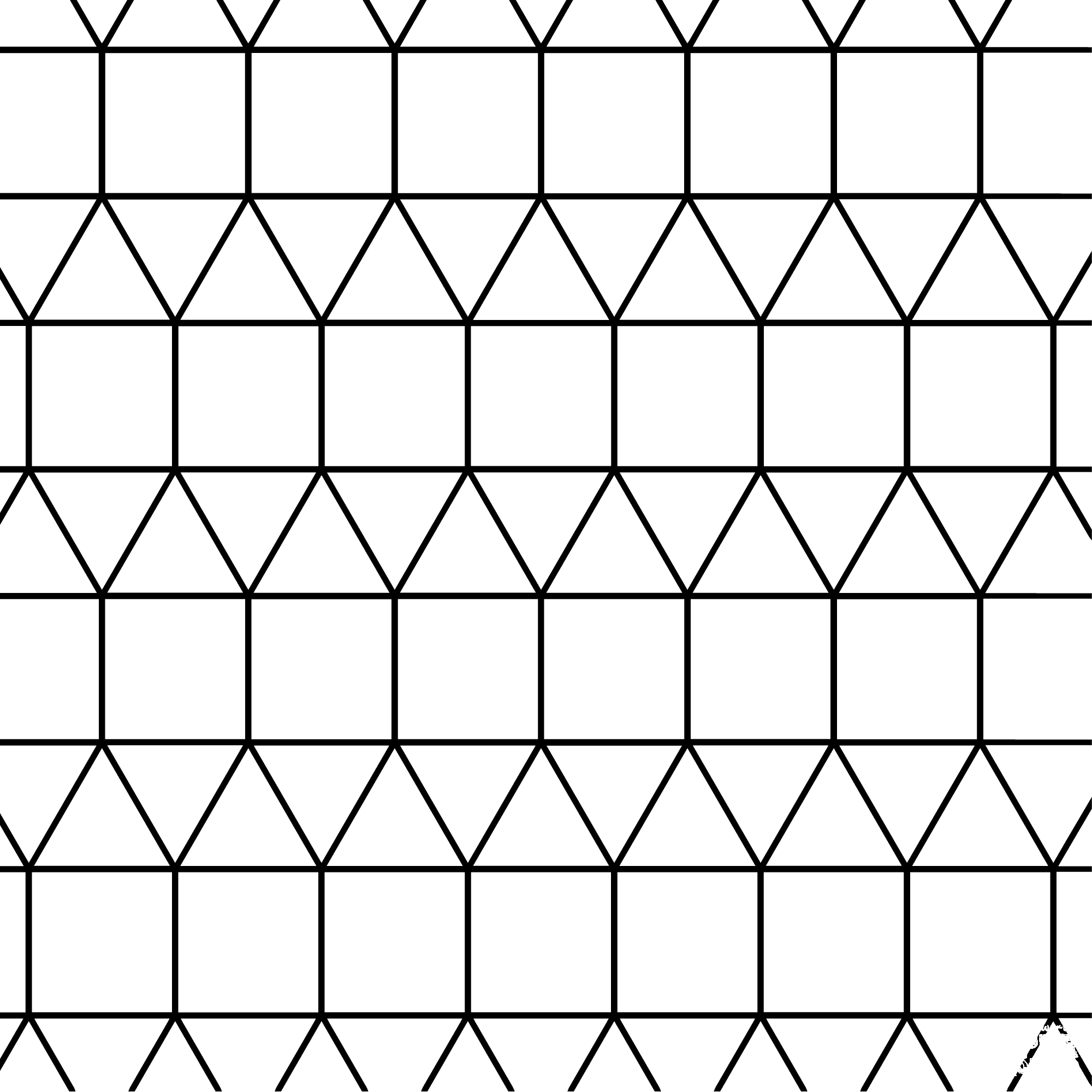Tessellation with Triangle and Square coloring page - ColouringPages