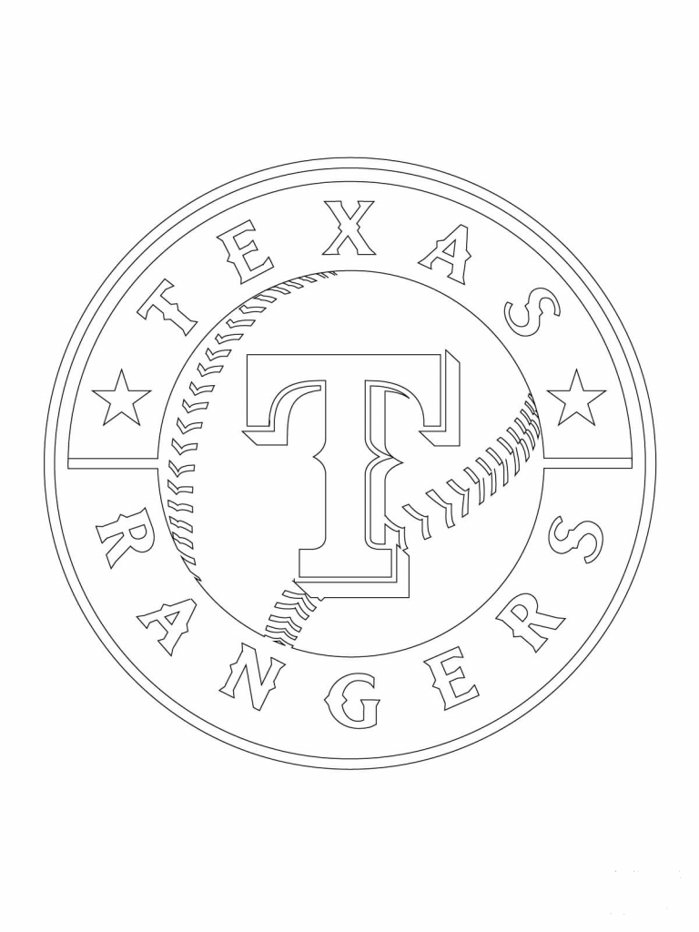 Texas Rangers Logo coloring page - ColouringPages