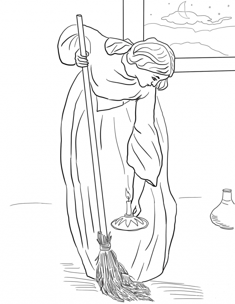 The Lost Coin Parable coloring page - ColouringPages