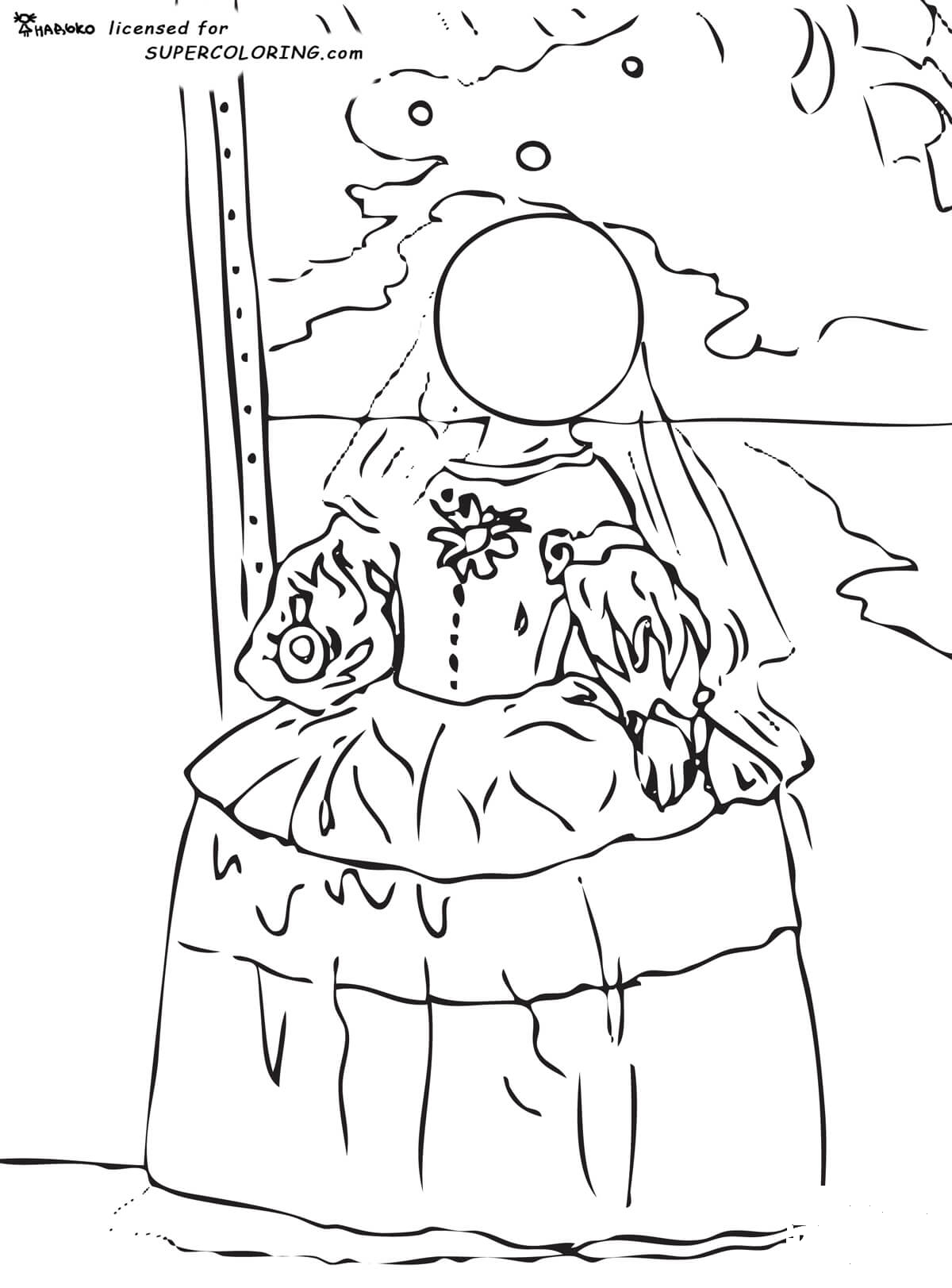 The Pearl By Salvador Dali coloring page - ColouringPages