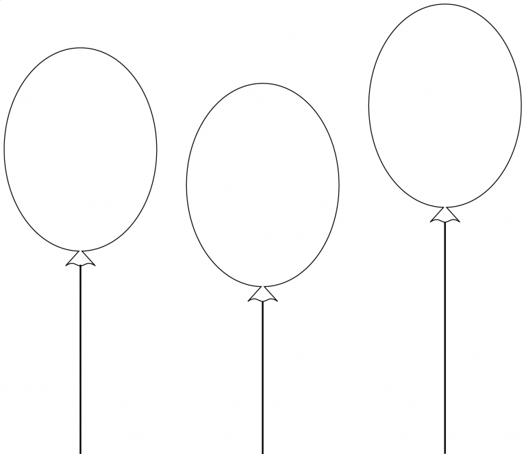 Three Balloons coloring page - ColouringPages