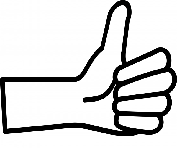Thumbs up coloring page - ColouringPages