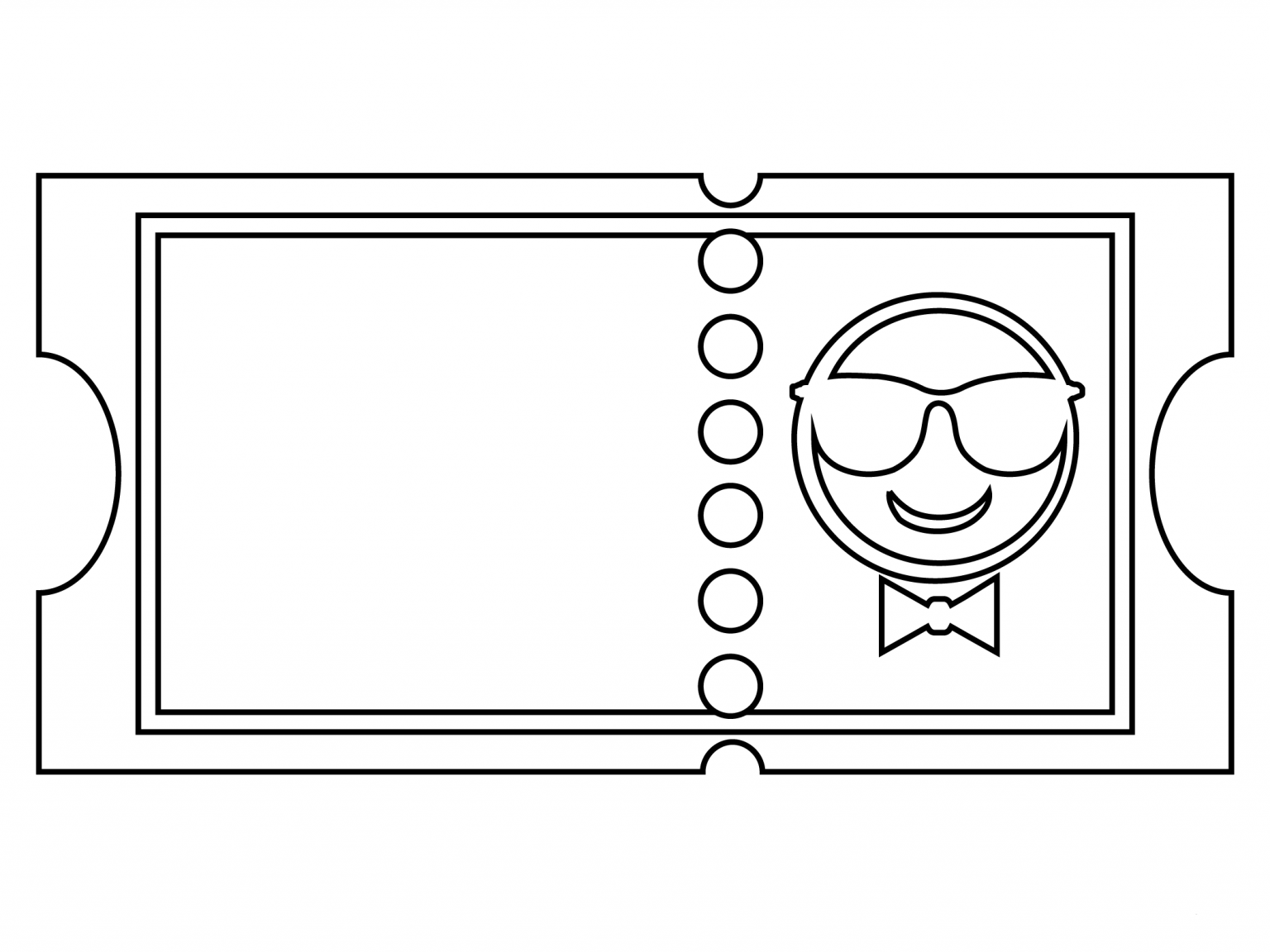 Ticket coloring page - ColouringPages