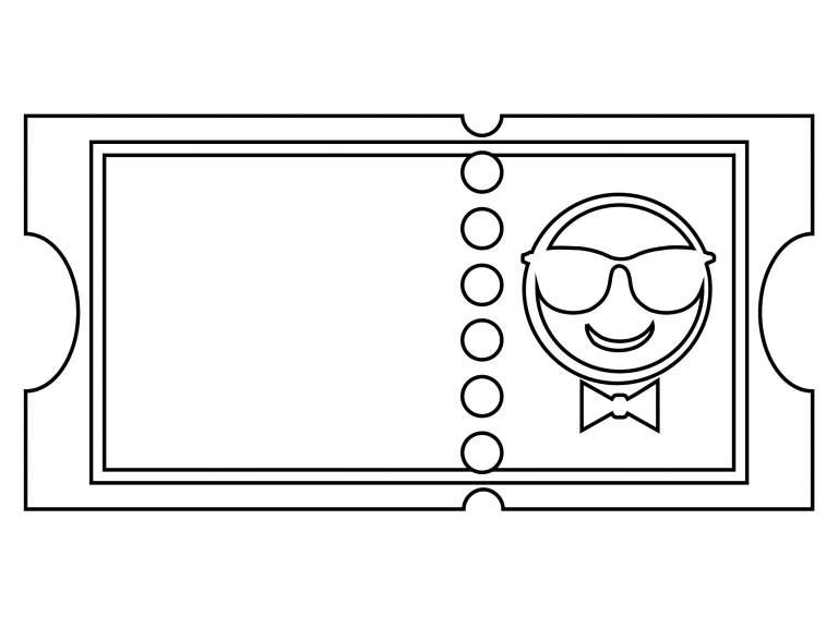 Ticket coloring page - ColouringPages