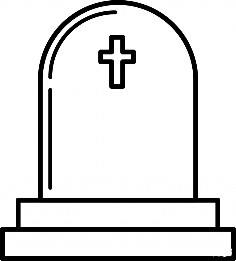 Tombstone coloring page - ColouringPages