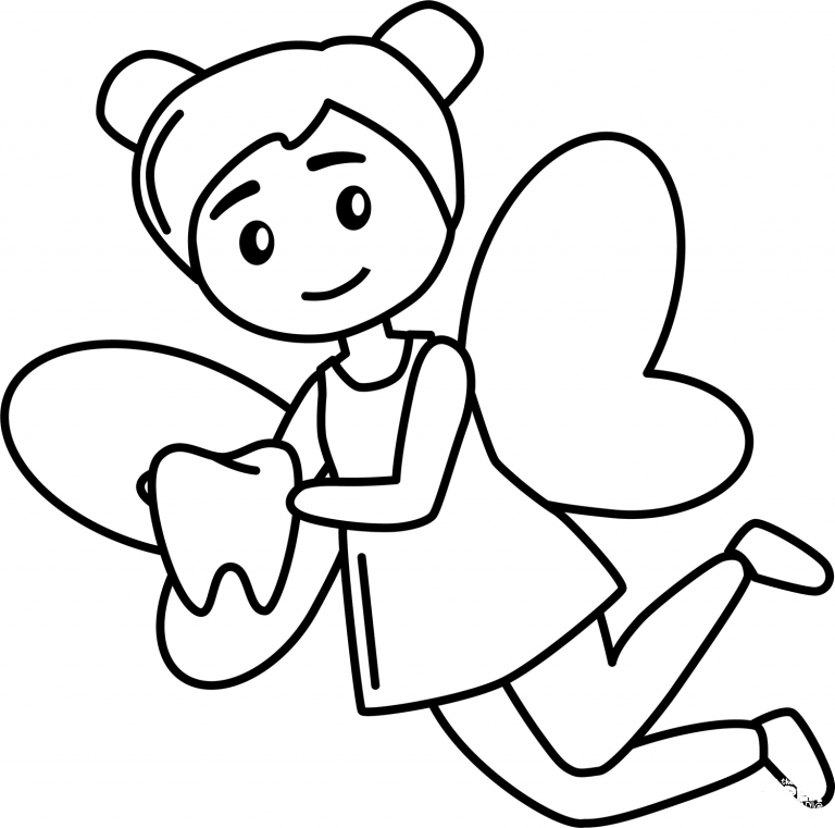 Tooth Fairy coloring page - ColouringPages