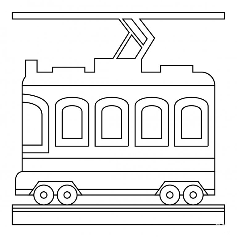 Tram Car coloring page - ColouringPages