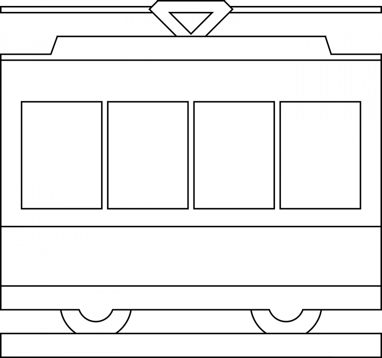 Tram Car Emoji coloring page - ColouringPages