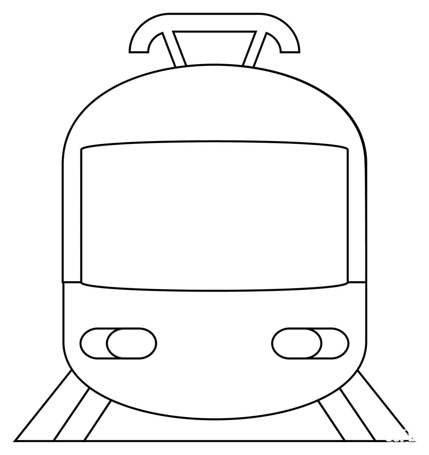 Tram coloring page - ColouringPages