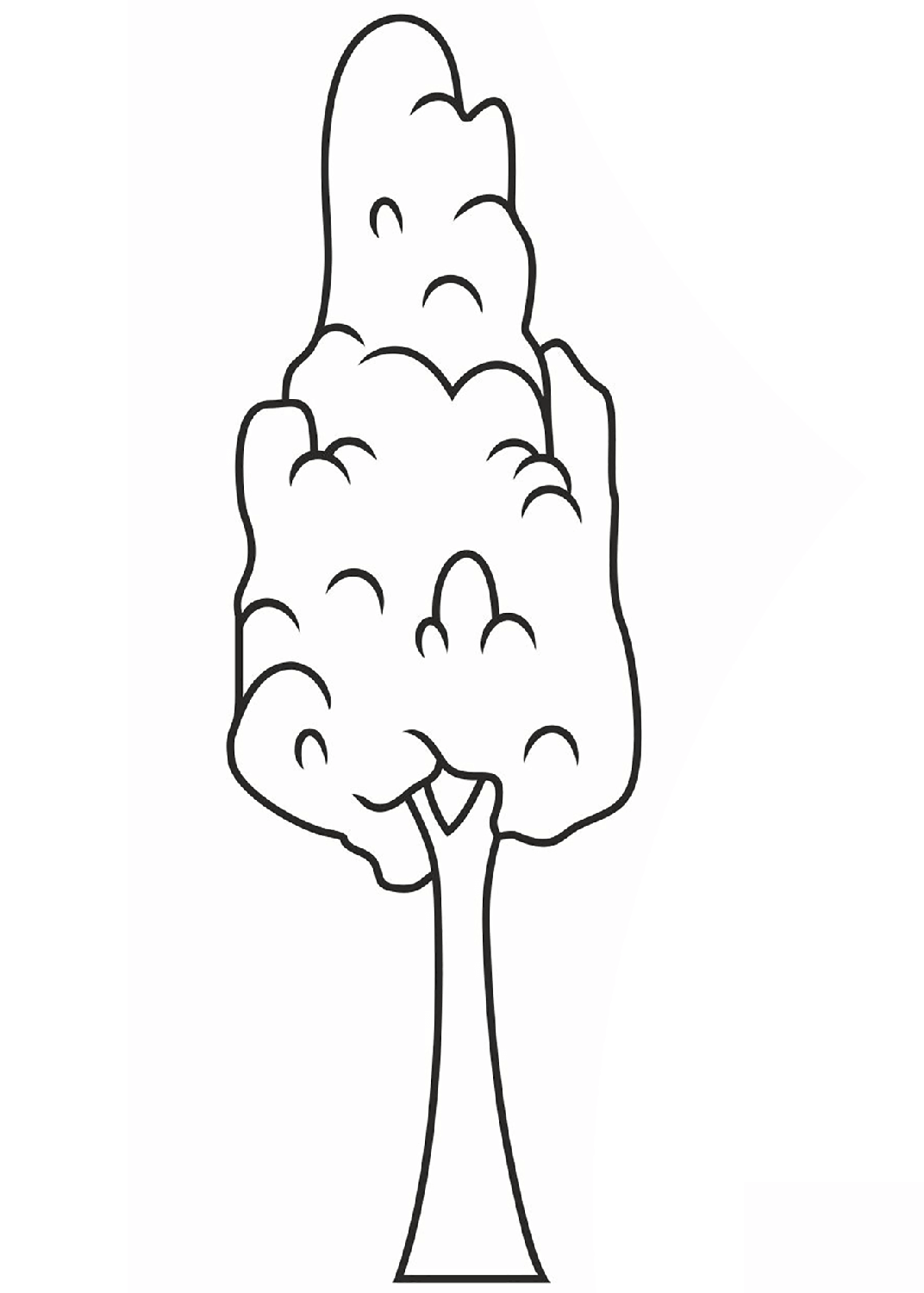 Tree coloring page - ColouringPages