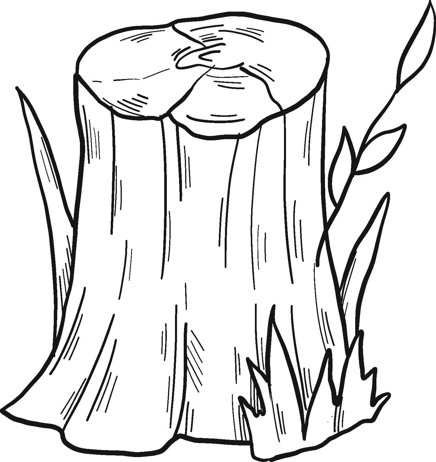 Tree Stump coloring page - ColouringPages