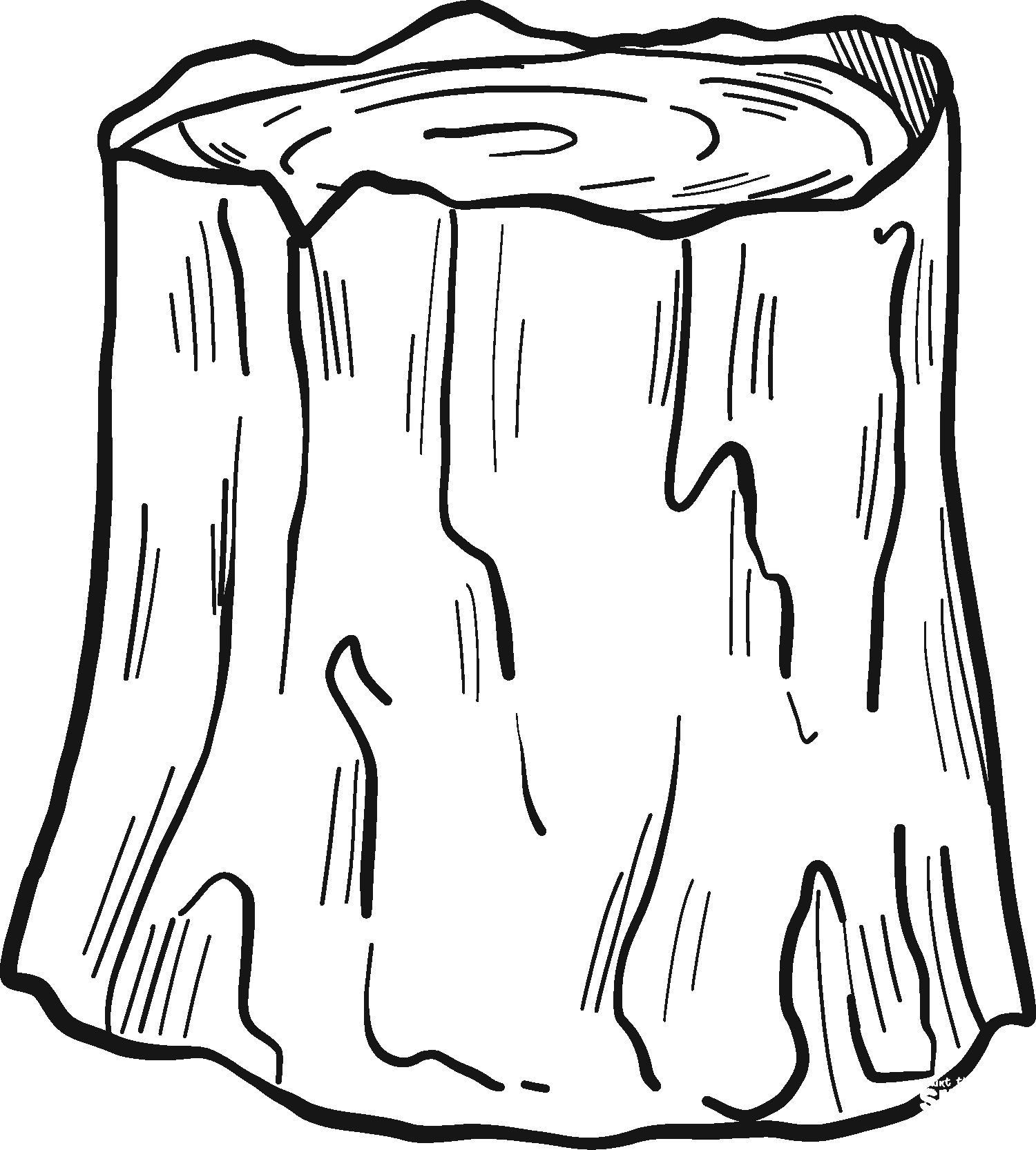Tree Stump coloring page - ColouringPages