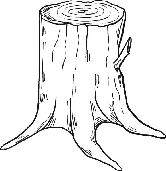 Tree Stump coloring page - ColouringPages