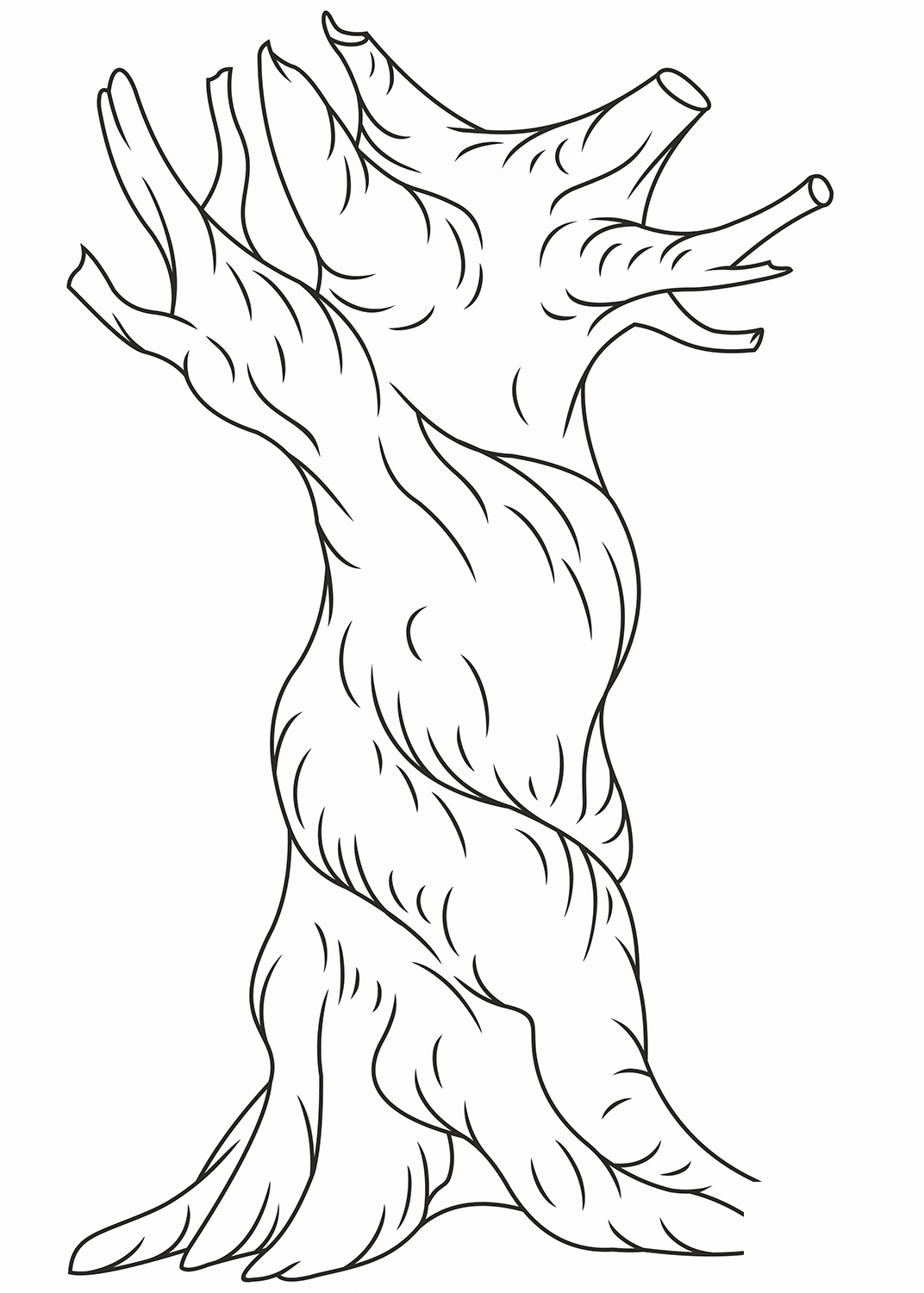 Tree Trunk coloring page - ColouringPages
