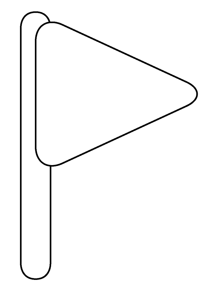 Triangular Flag Emoji coloring page - ColouringPages