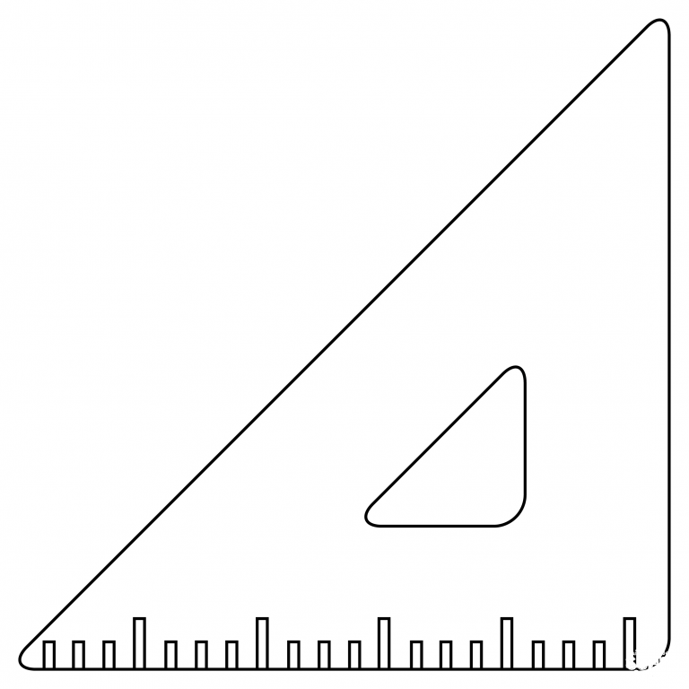 Triangular Ruler coloring page - ColouringPages
