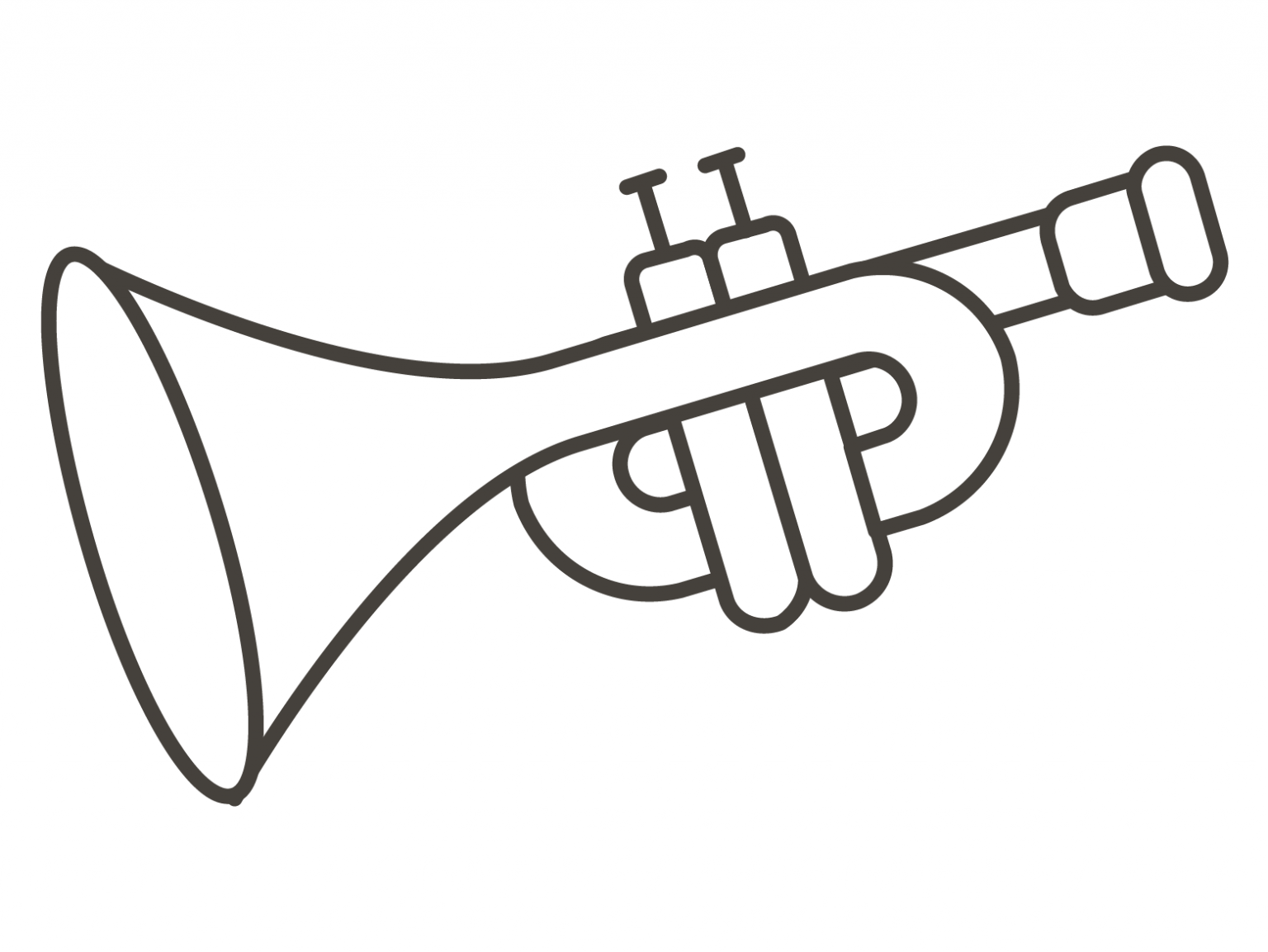 Trumpet coloring page - ColouringPages