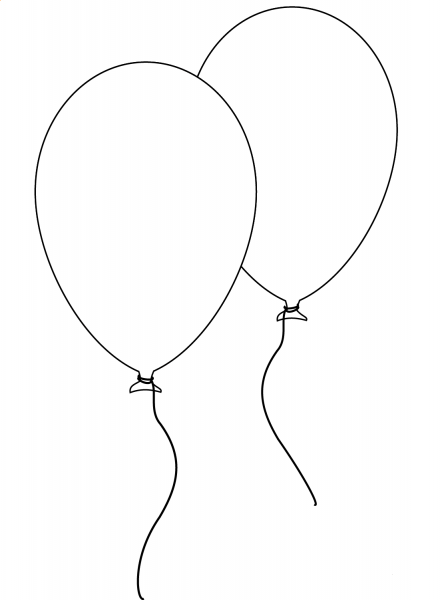 Two Balloons coloring page - ColouringPages