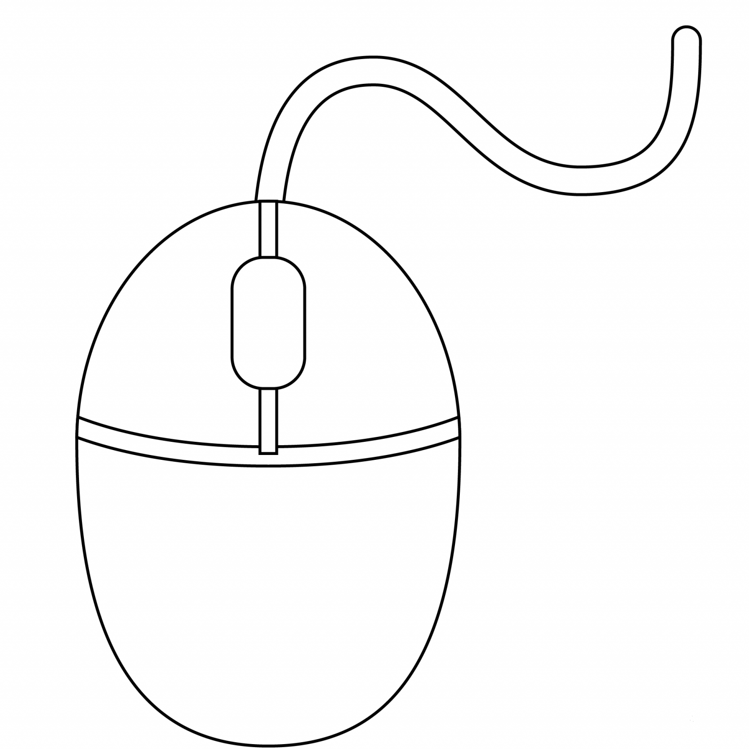 Two-Button Mouse Emoji coloring page - ColouringPages