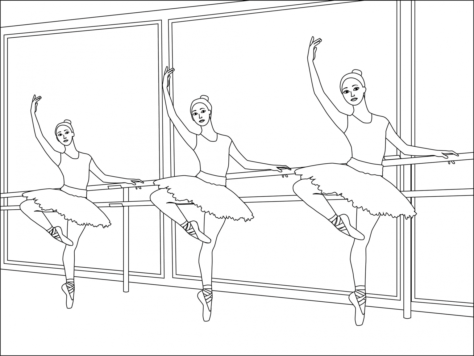 Ballet coloring page - ColouringPages