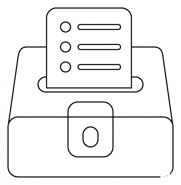 Ballot Box with Ballot Emoji coloring page - ColouringPages