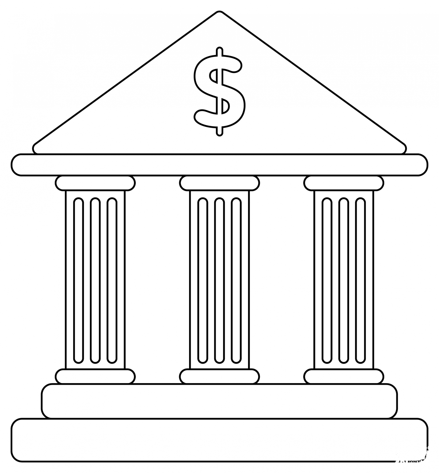 Bank coloring page - ColouringPages