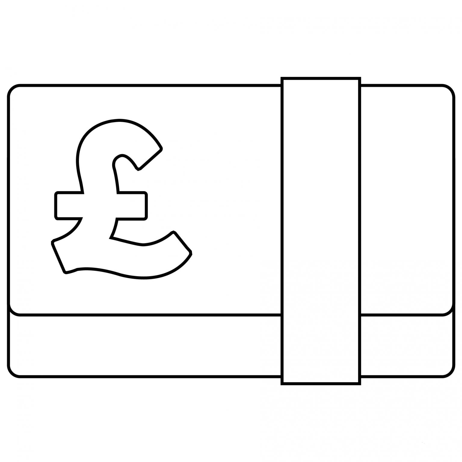 Banknote Pound Emoji coloring page - ColouringPages