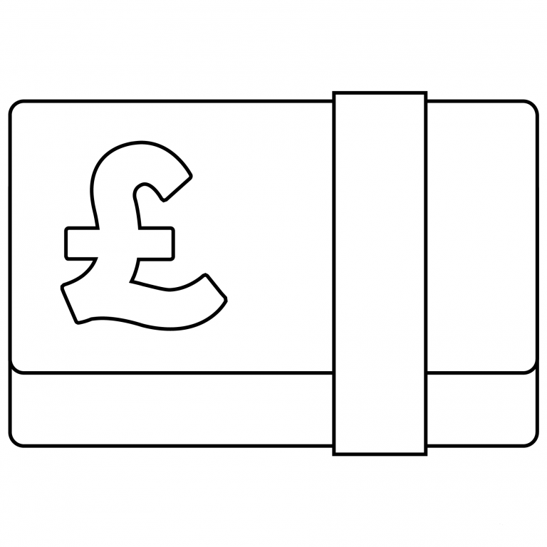 Banknote Pound Emoji coloring page - ColouringPages