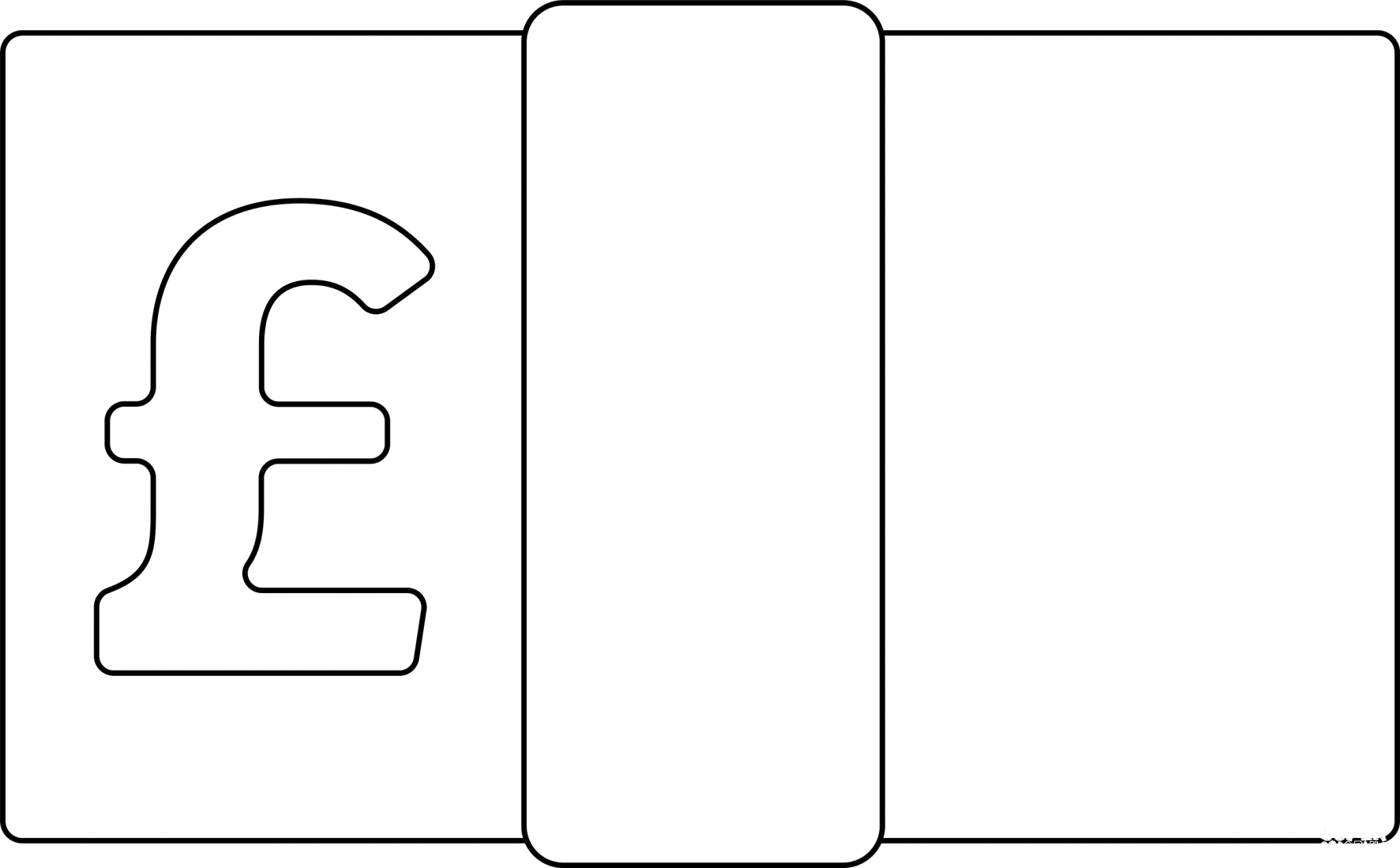 Banknote Pound Emoji coloring page - ColouringPages