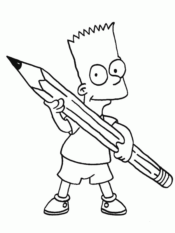 Bart Schoolboy coloring page - ColouringPages