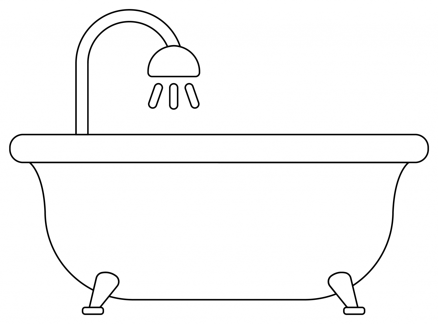 Bathtub coloring page - ColouringPages