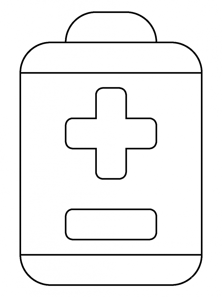 Battery Emoji coloring page - ColouringPages