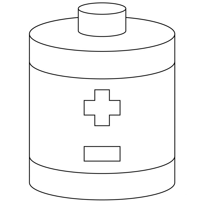 Battery Emoji coloring page - ColouringPages