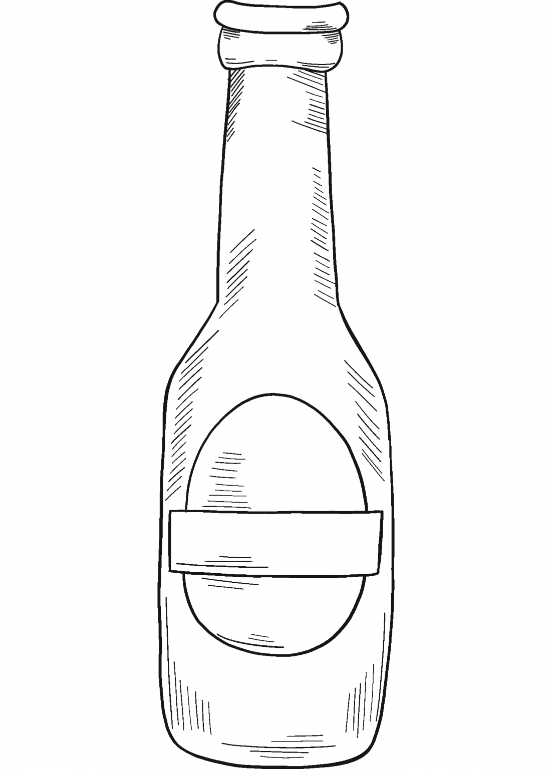 Beer Bottle coloring page - ColouringPages