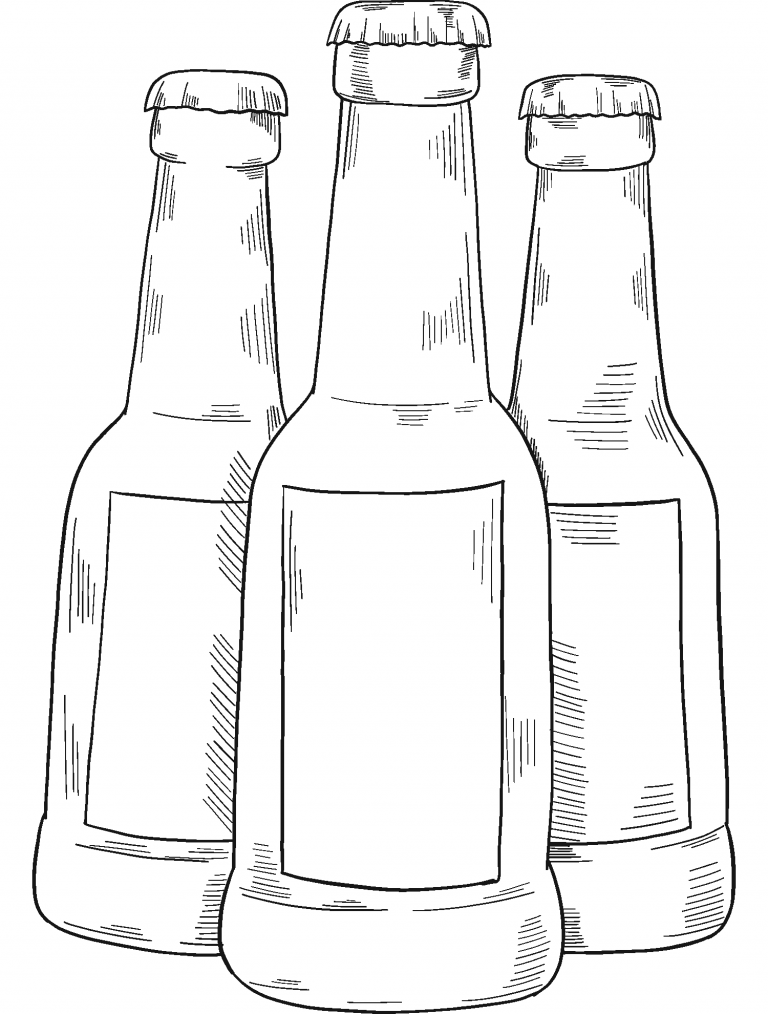 Beer Bottles coloring page - ColouringPages