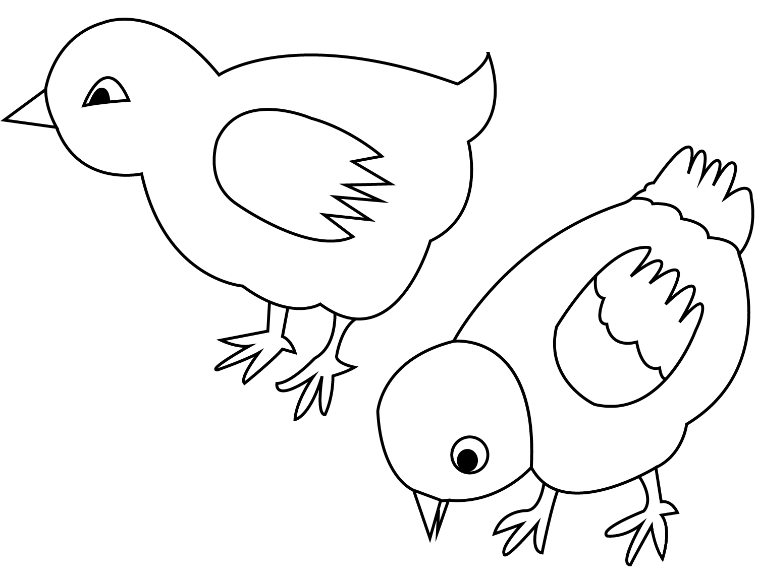 Two Pigeons coloring page - ColouringPages