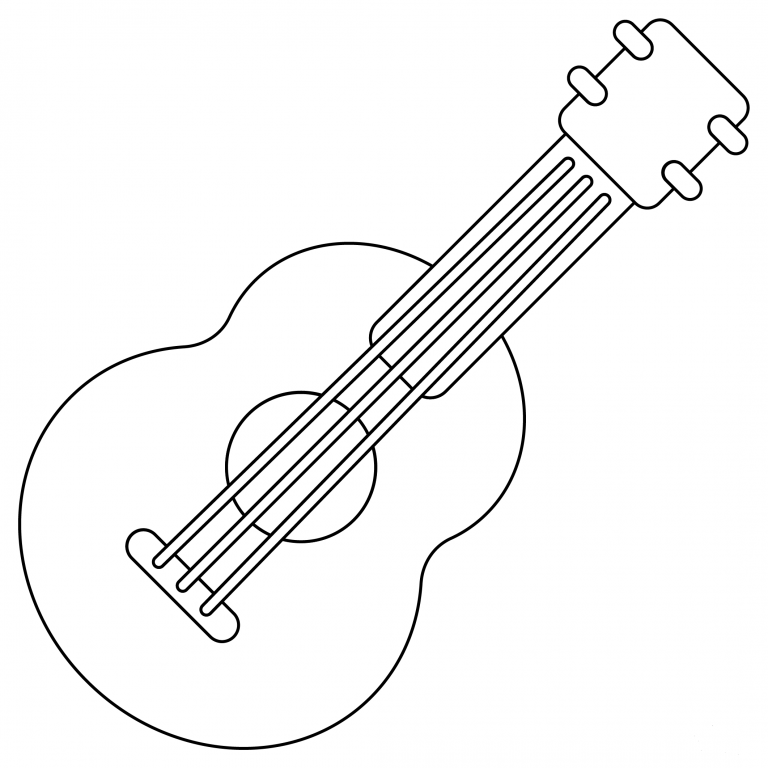 Ukulele coloring page - ColouringPages