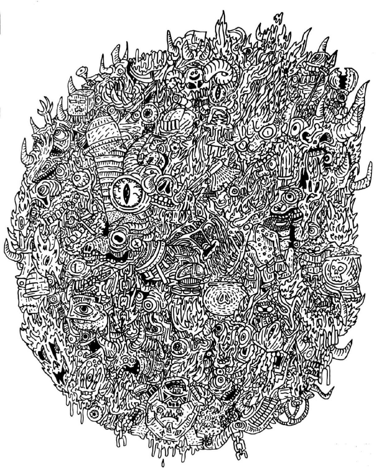 Underworld by Kris Man coloring page - ColouringPages