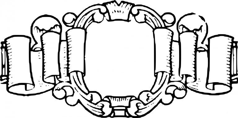 Vintage Book Decoration Cartouche coloring page - ColouringPages