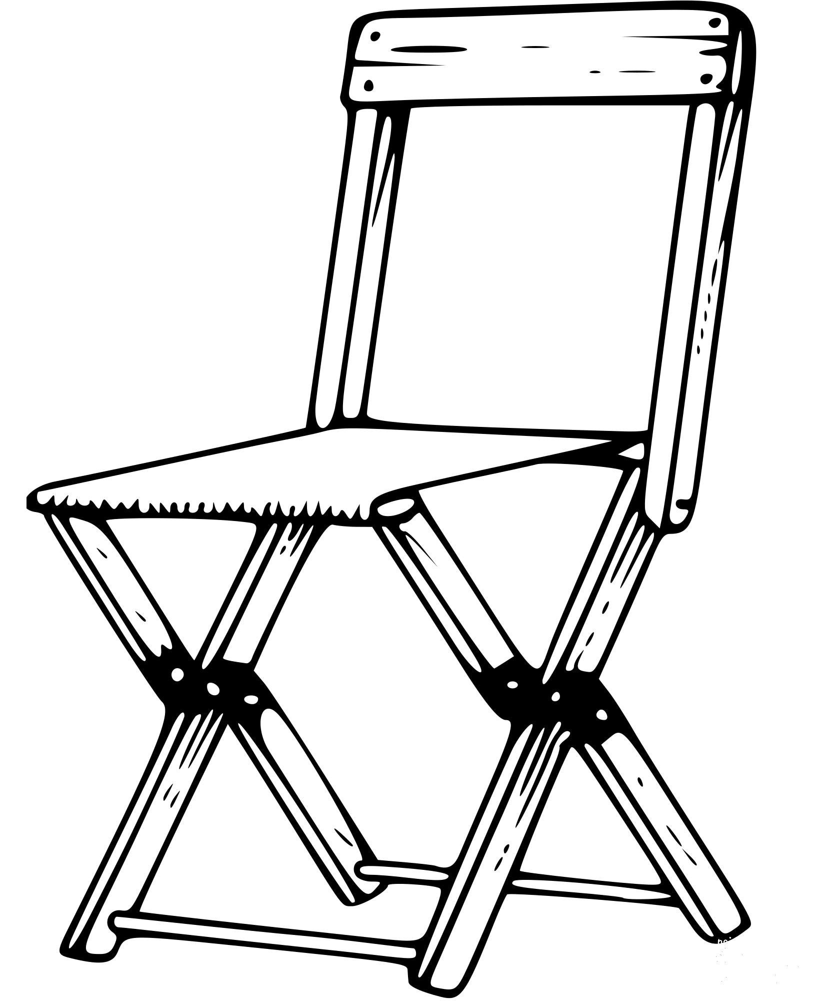 Vintage Camp Chair coloring page - ColouringPages